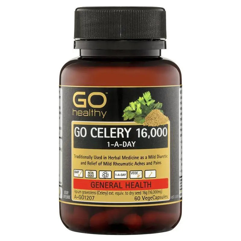 GO Healthy GO Celery 16,000 mg 60 Vege Capsules EXP: 07/2025